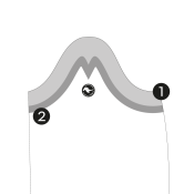 Hjerte, logo center, lille række, - Toppe - Rideudstyr Syd Aps