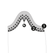 Hjerte, logo center, dobbelt brogue - Toppe - Rideudstyr Syd Aps